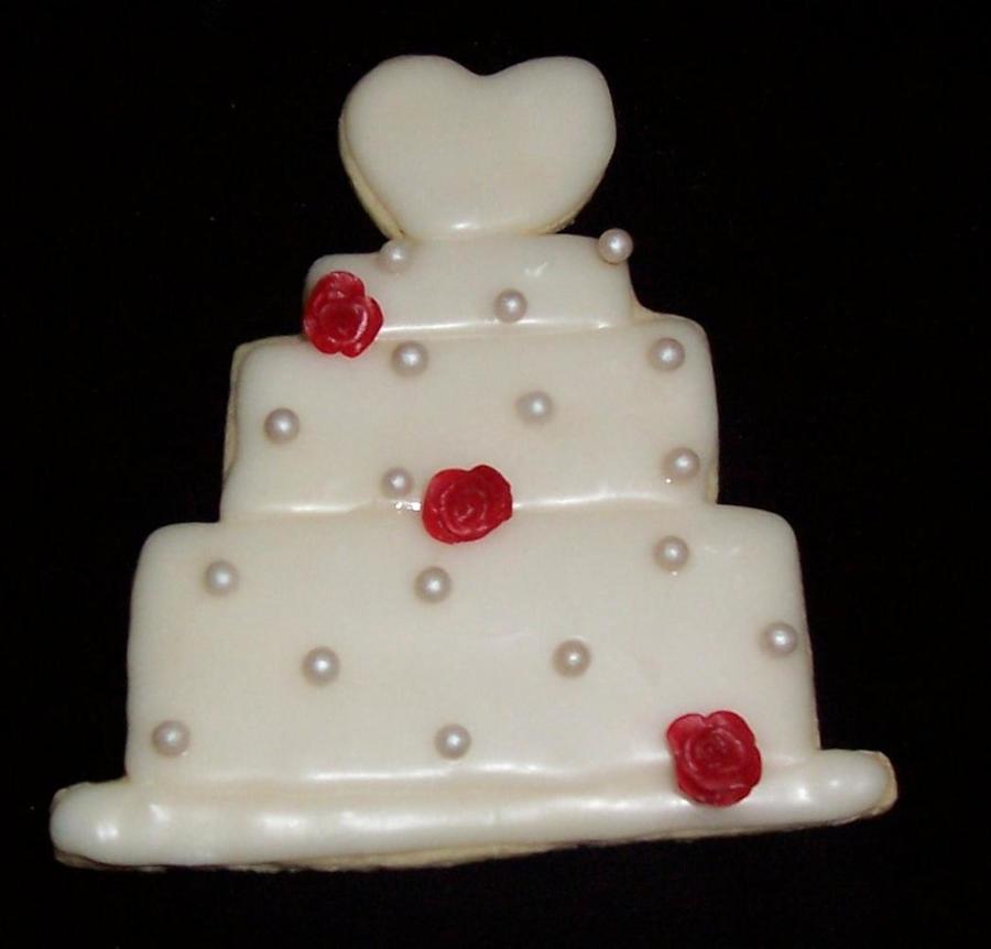 Rose Wedding Cake Cookie - CakeCentral.com