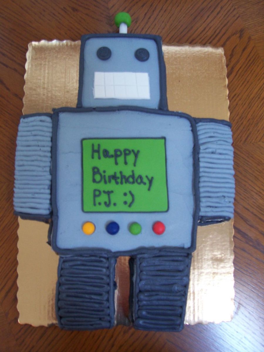 Robot Birthday Cake - CakeCentral.com