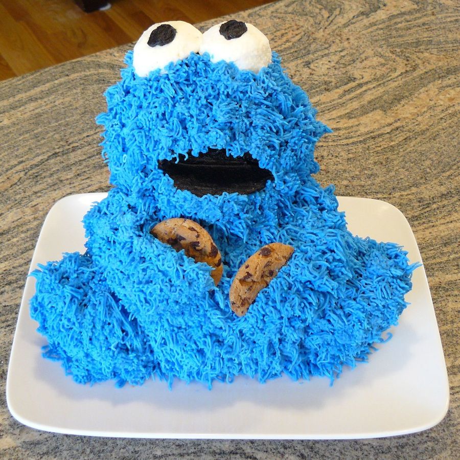 Cookie Monster Cake - CakeCentral.com