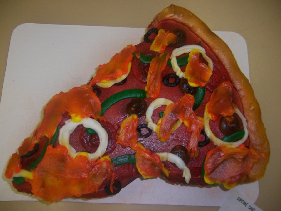 Supreme Pizza Slice - CakeCentral.com