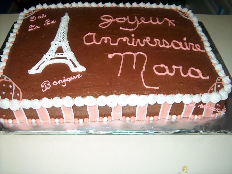 French Theme Birthday - CakeCentral.com