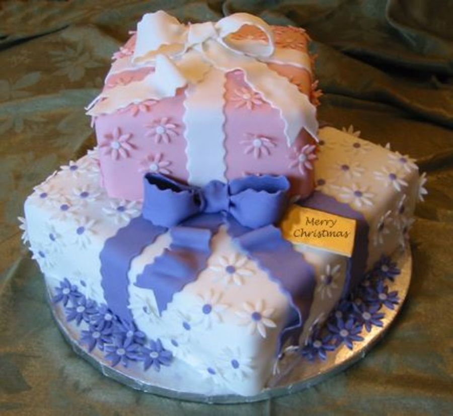 80Th Birthday Present Cake - CakeCentral.com