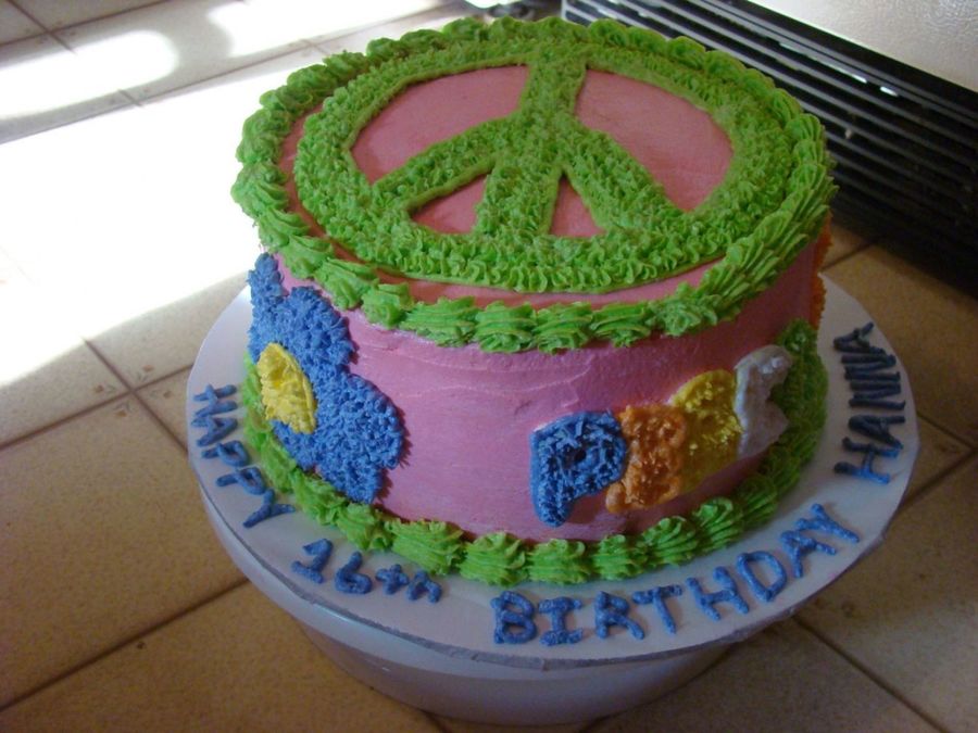 Peace Birthday Cake - CakeCentral.com