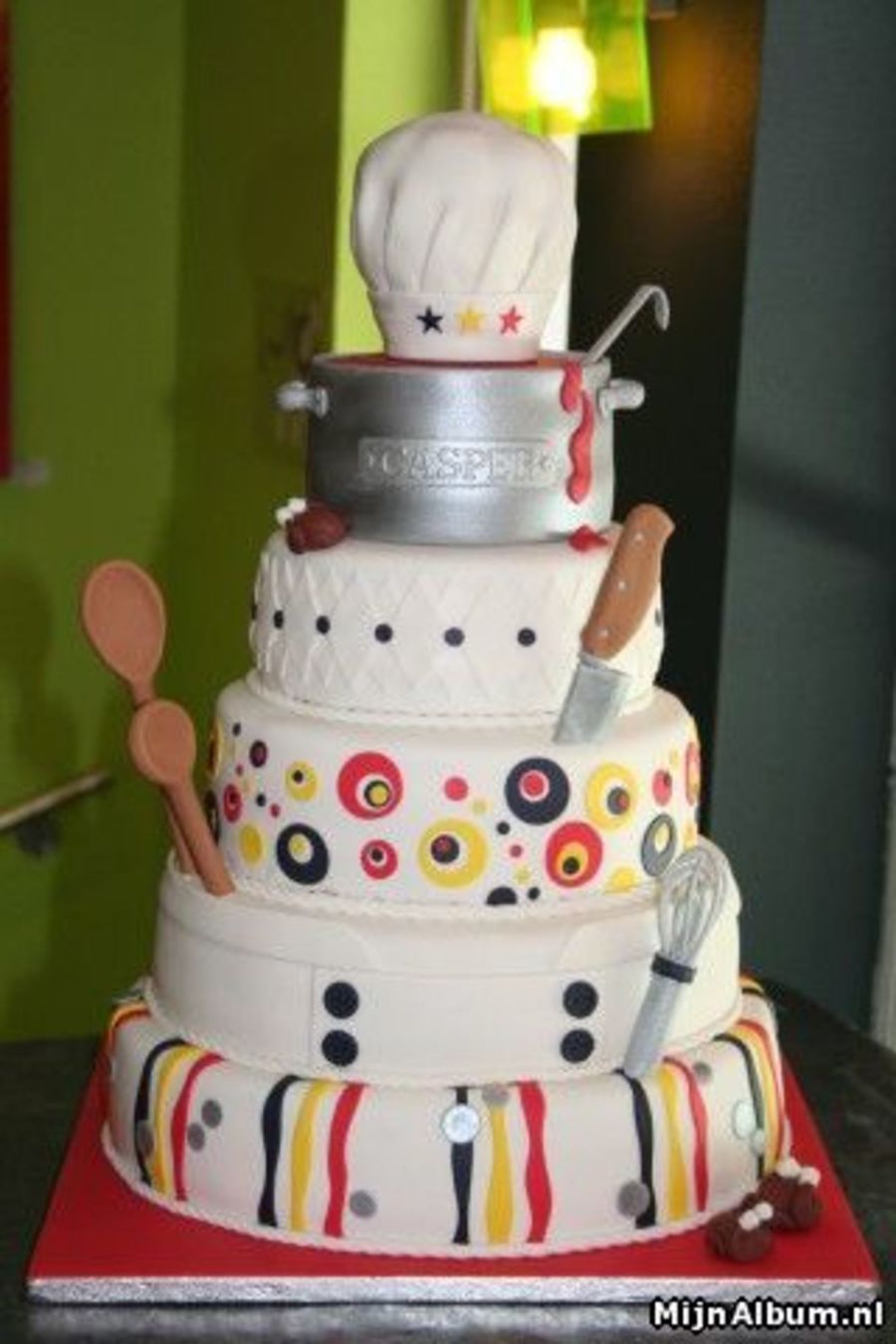 Chef's Cake With Belgium Colours - CakeCentral.com