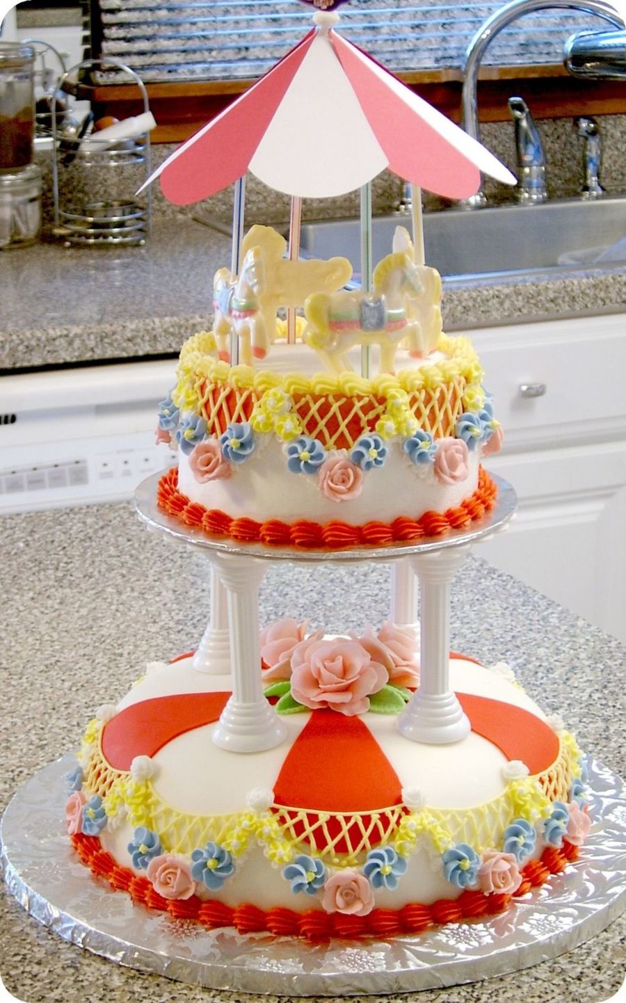 Tiered Carousel Cake - CakeCentral.com