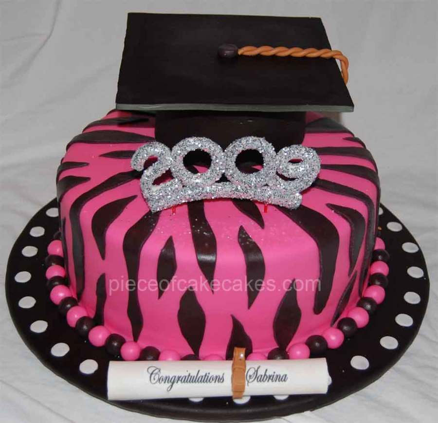 Zebra Graduation - CakeCentral.com