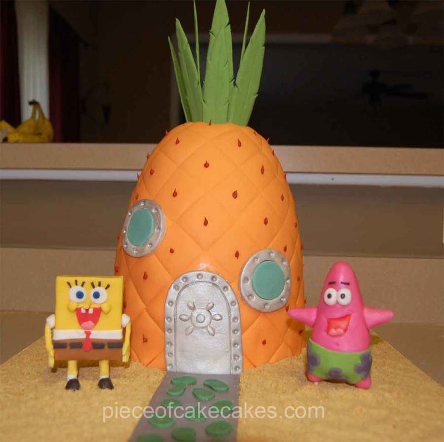 Sponge Bob And Patrick With House - CakeCentral.com
