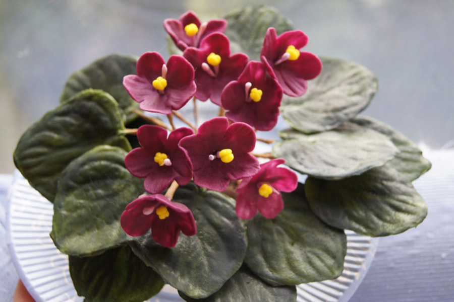 Gumpaste African Violet - CakeCentral.com