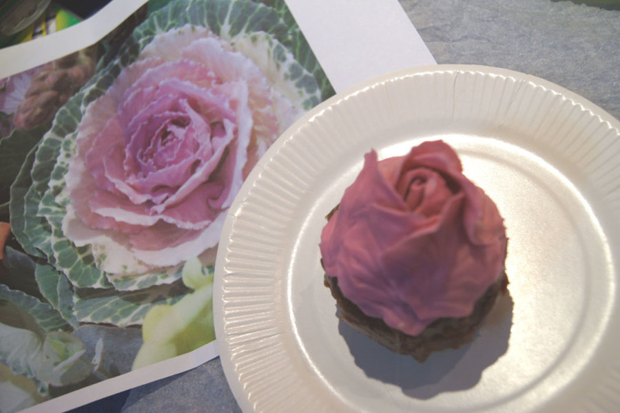Cabbage Flower Cupcake - CakeCentral.com