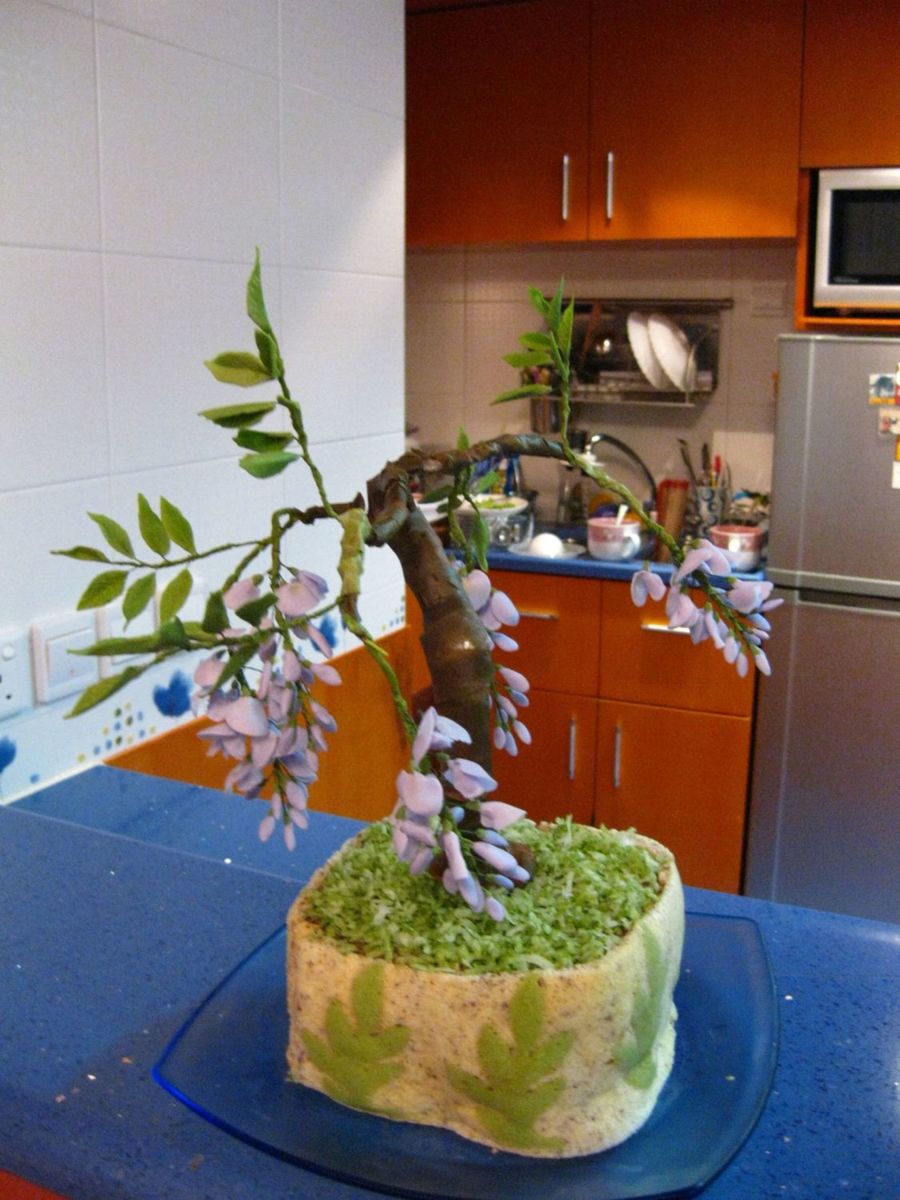 Wisteria Bonsai Cake - CakeCentral.com