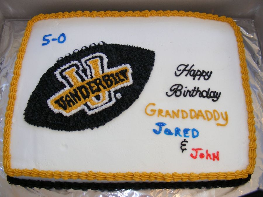 Vanderbilt Football Birthday Cake - CakeCentral.com