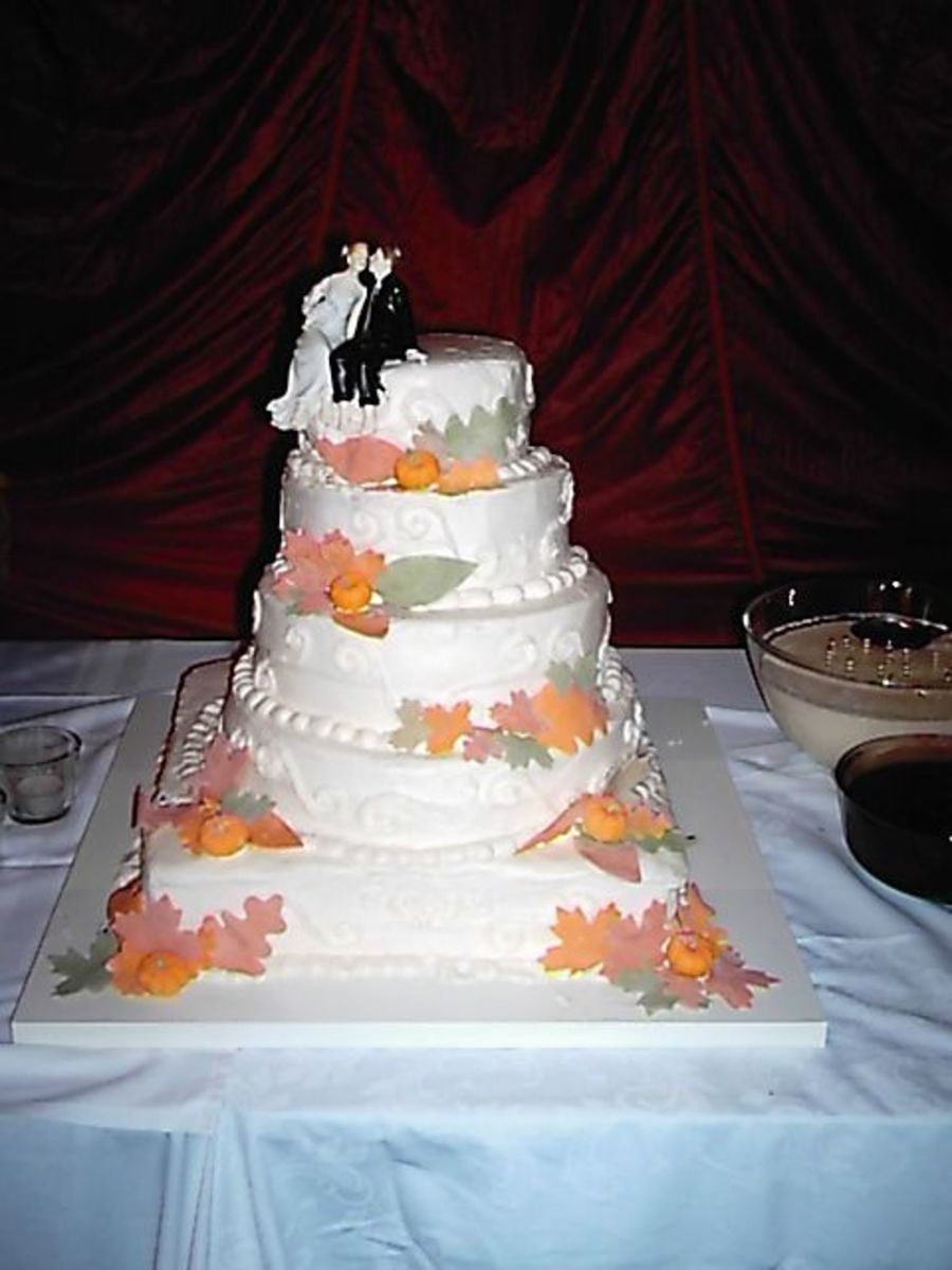 Fall Wedding Cake - CakeCentral.com