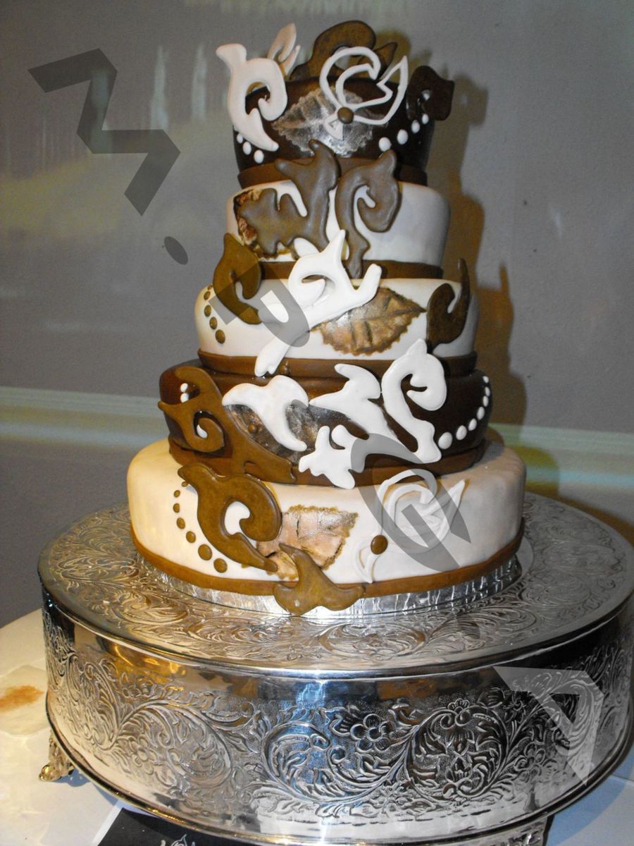 Beige And Brown Cake - CakeCentral.com
