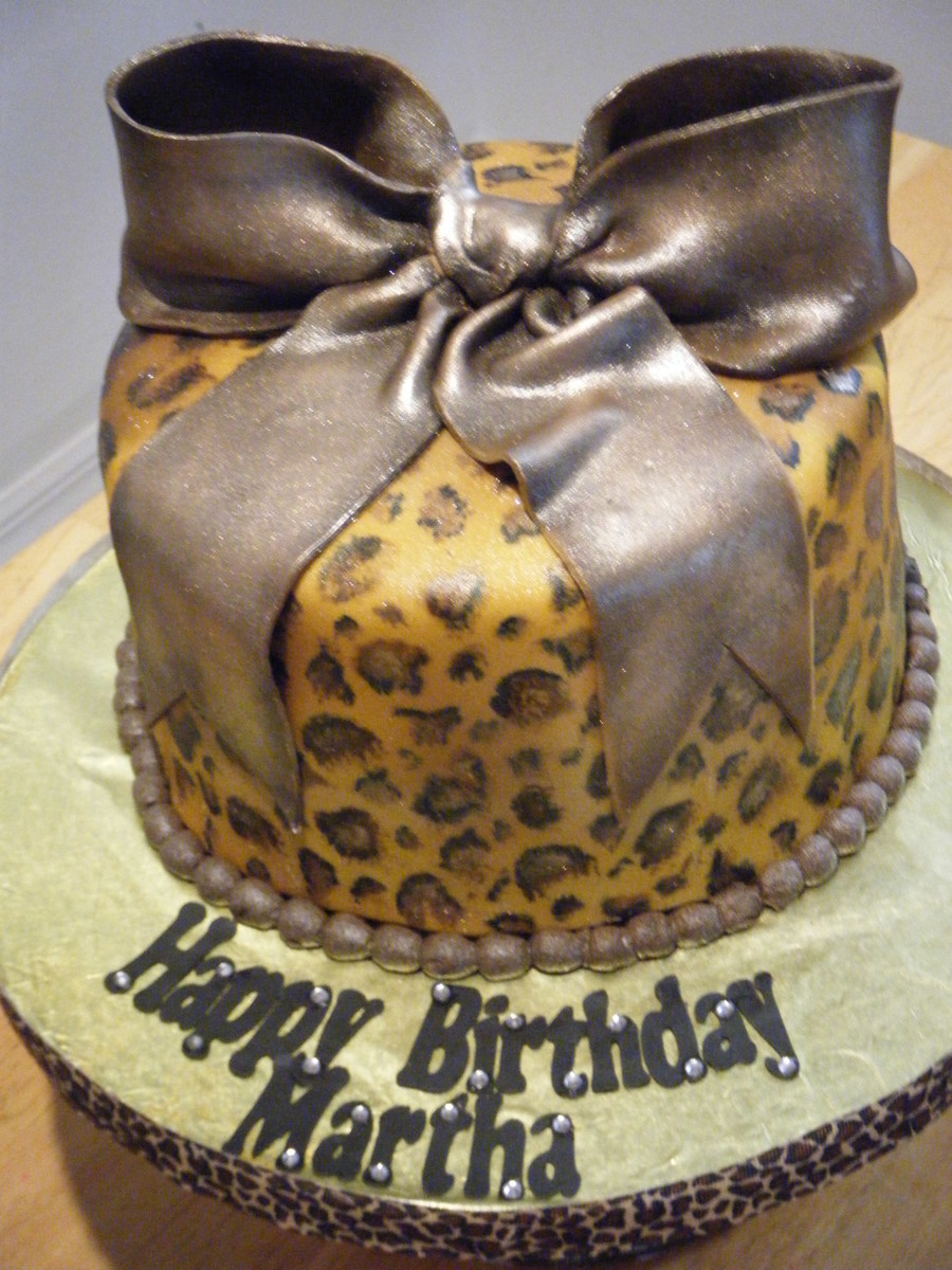 Leopard Birthday Cake - CakeCentral.com