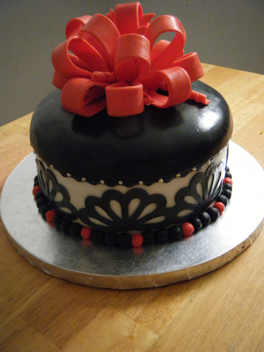 Red And Black Cake - CakeCentral.com