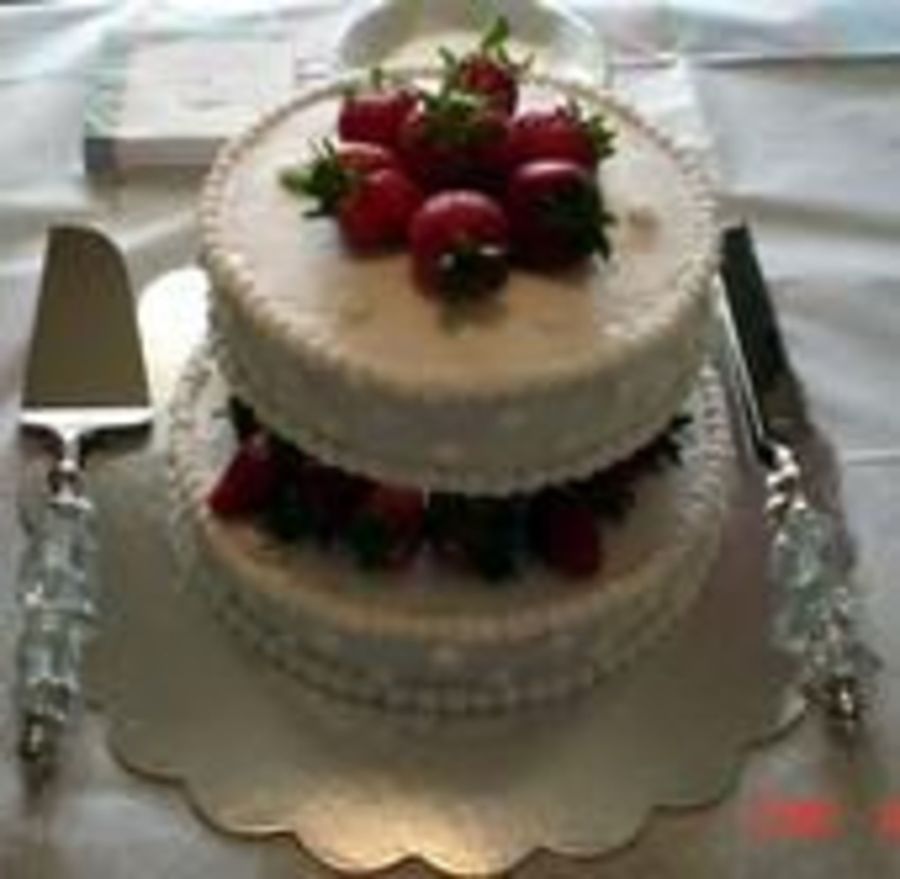 Two Tier W/ Strawberries - CakeCentral.com