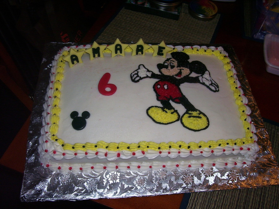 Mickey Mouse Sheet Cake - CakeCentral.com