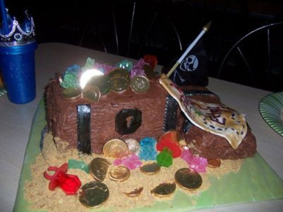 Treasure Chest Cake W/ Map - CakeCentral.com