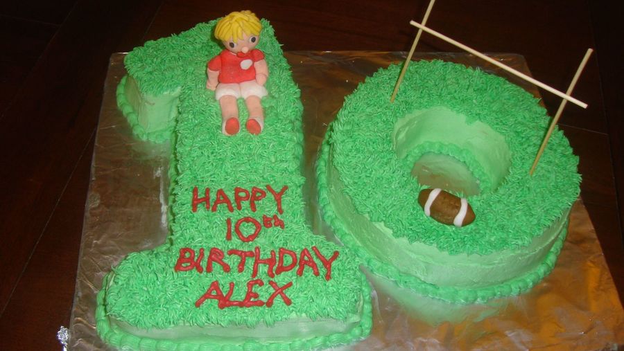 Rugby Themed Number Cake - CakeCentral.com