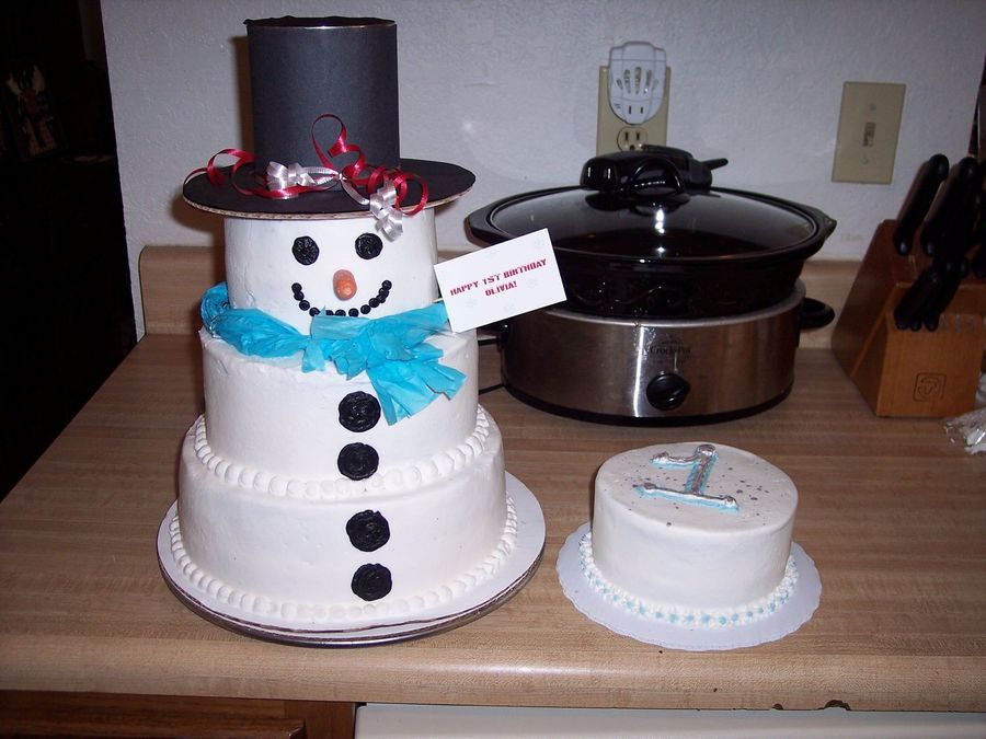 Snowman 1St Birthday - CakeCentral.com