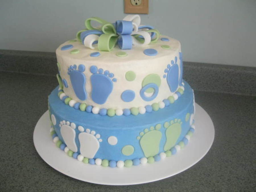 Baby Feet Shower Cake - CakeCentral.com