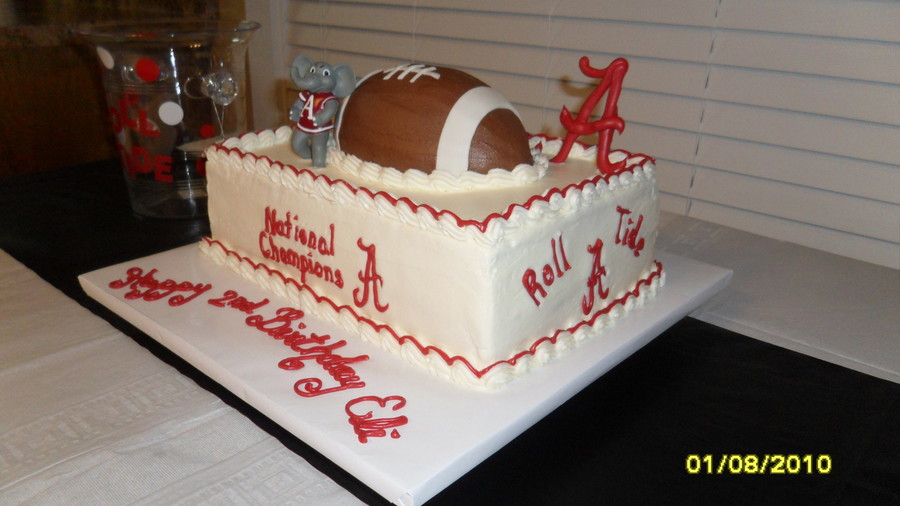 Alabama Crimson Tide National Championship Birthday Cake - CakeCentral.com