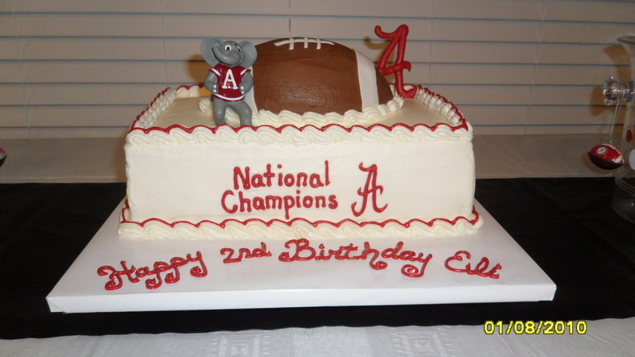 Alabama Crimson Tide National Championship Birthday Cake - CakeCentral.com