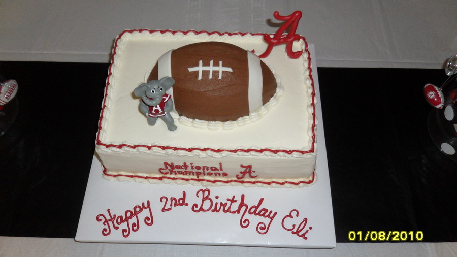 Alabama Crimson Tide National Championship Birthday Cake - CakeCentral.com