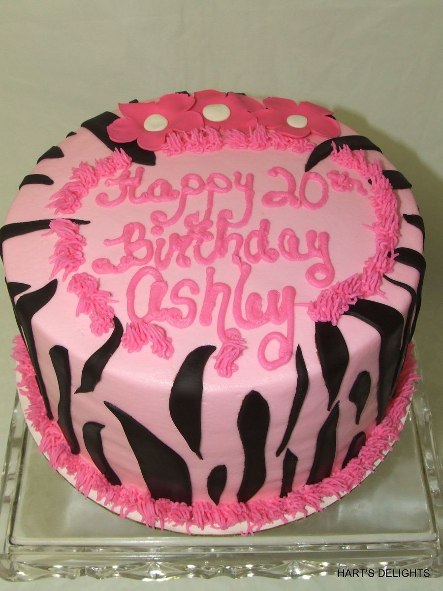 Pink Zebra Birthday Cake - CakeCentral.com