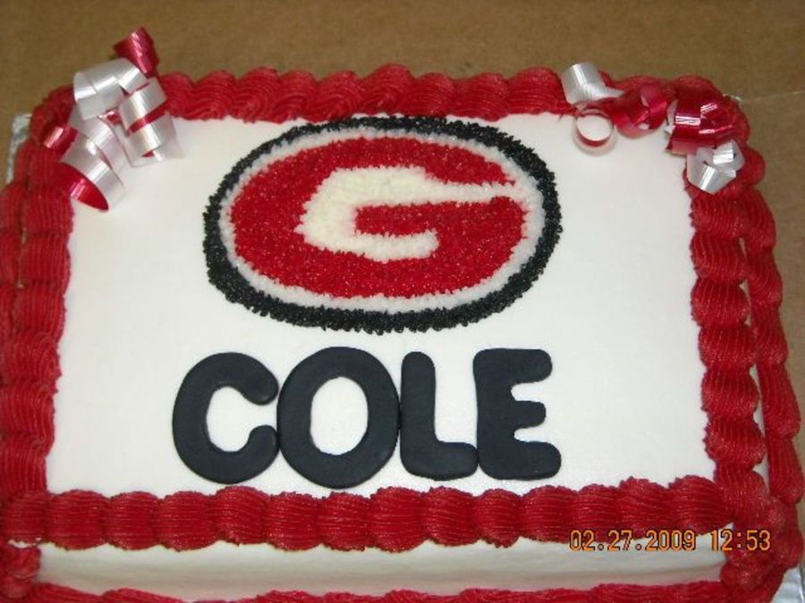 Georgia Bulldogs Birthday Cake - CakeCentral.com