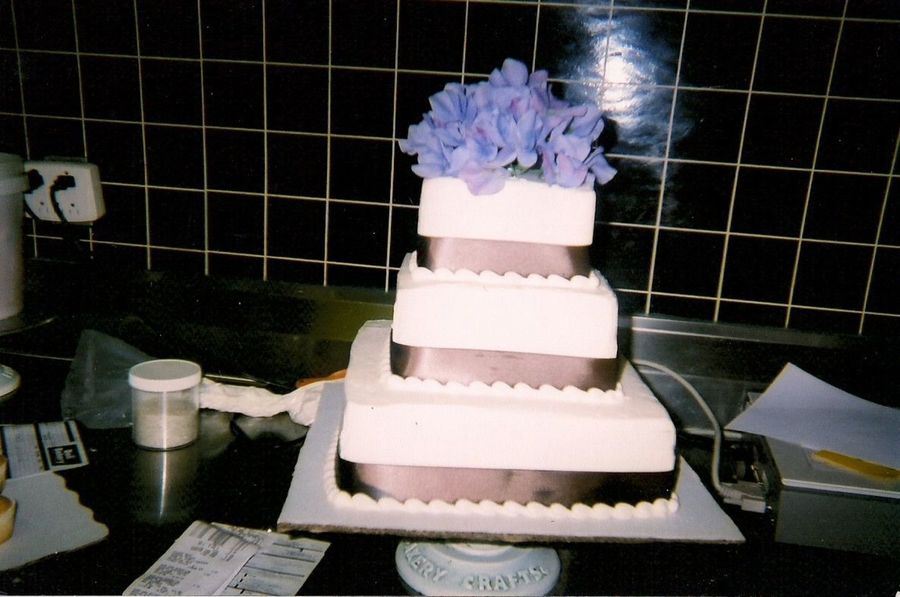3 Tier Square Wedding Cake - CakeCentral.com