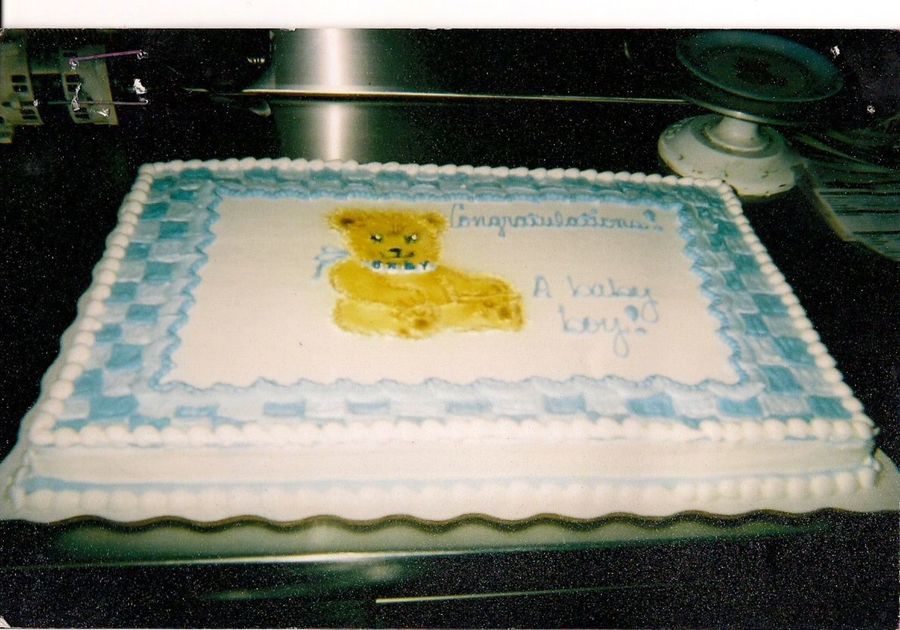 Full Sheet Baby Shower Cake - CakeCentral.com