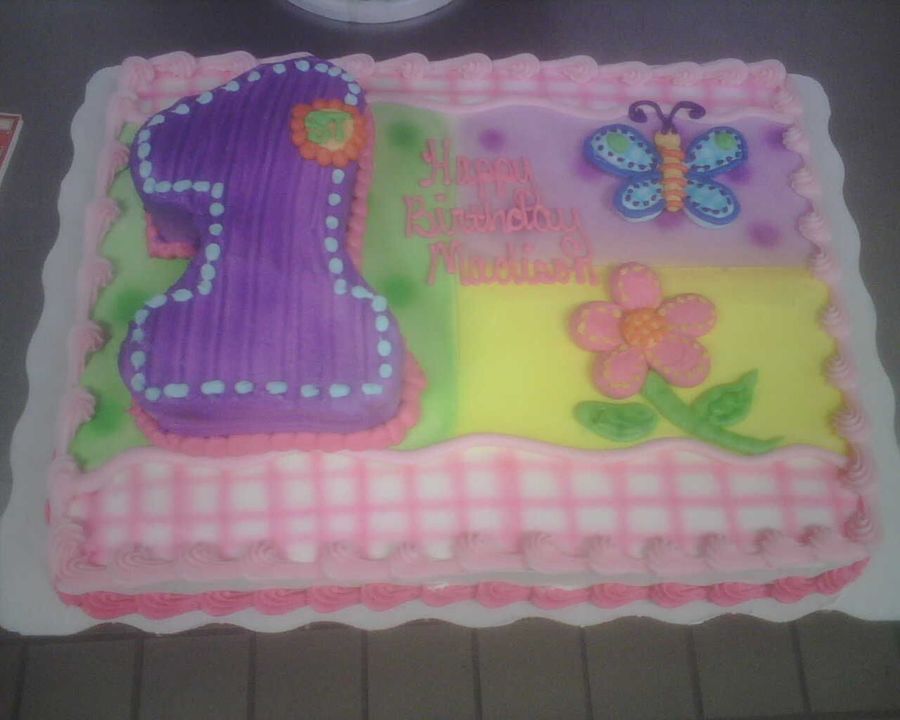 1/2 Sheet 1St Birthday Cake - CakeCentral.com