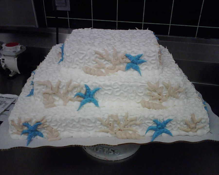 Stacked Cake With Buttercream Shells - CakeCentral.com