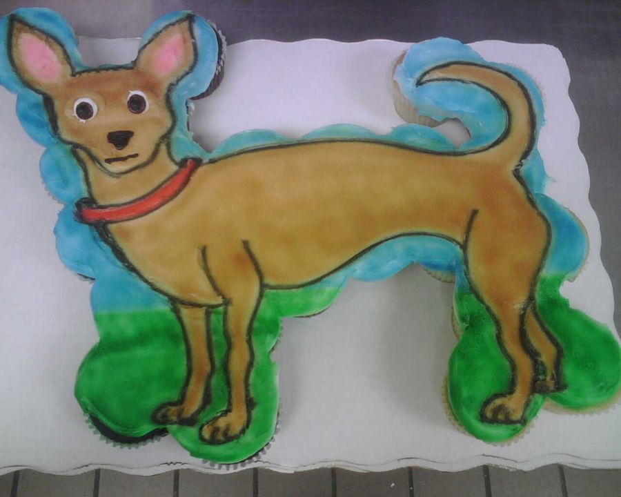 Chihuahua Cupcake Cake - CakeCentral.com