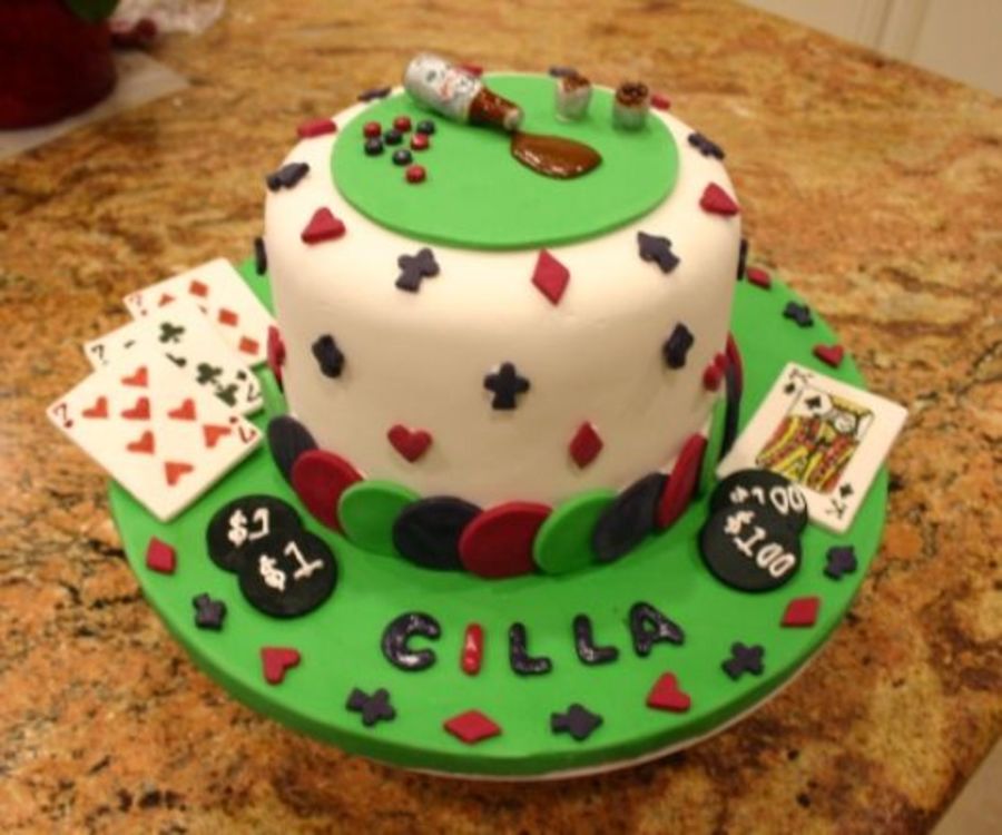 Poker Cake With Cards - CakeCentral.com