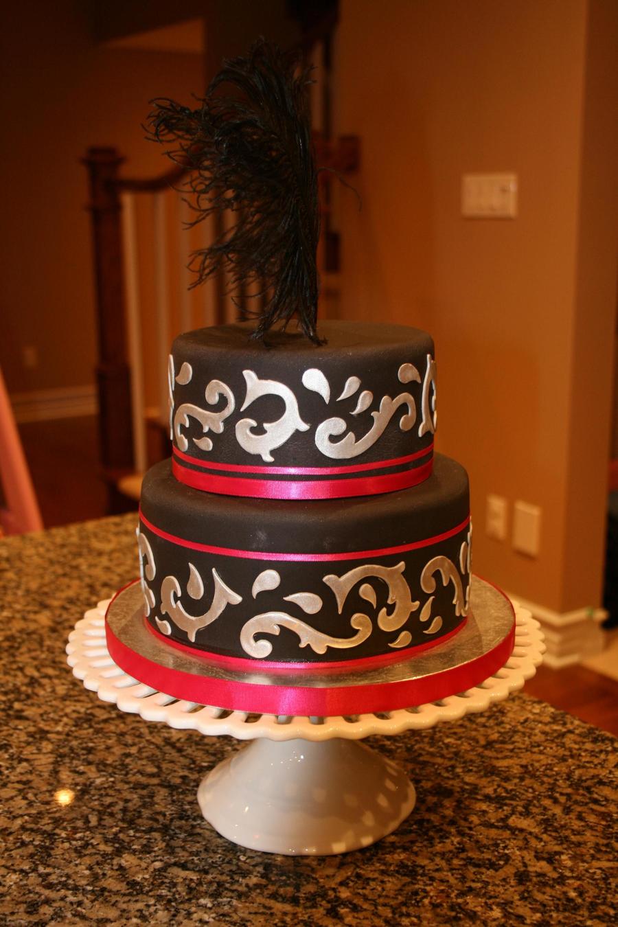 Masquerade Themed Birthday Cake - CakeCentral.com