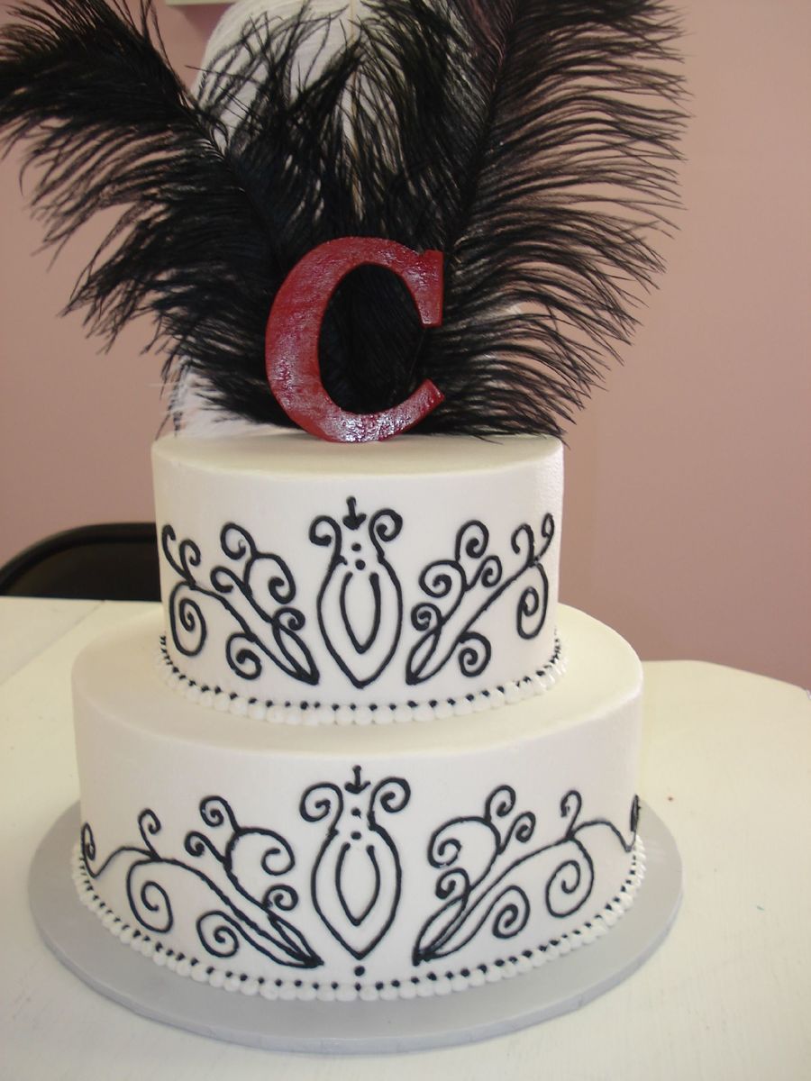 Scroll Anniversary Cake - CakeCentral.com