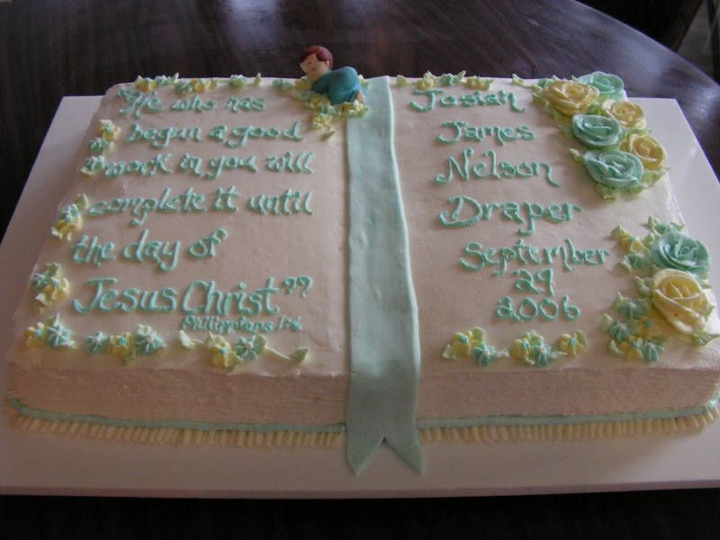 Baby Dedication Cake - CakeCentral.com