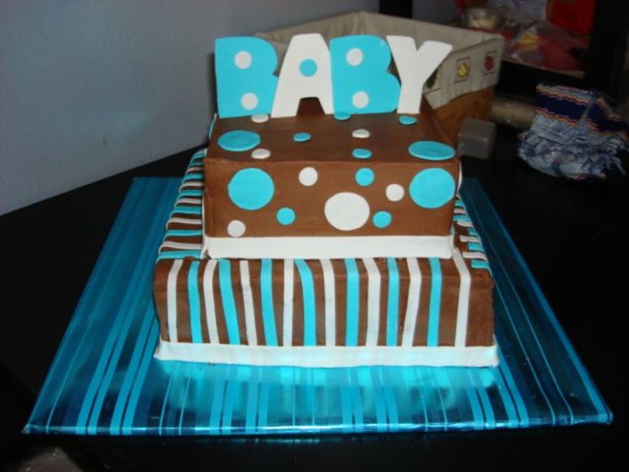 Brown And Blue - CakeCentral.com