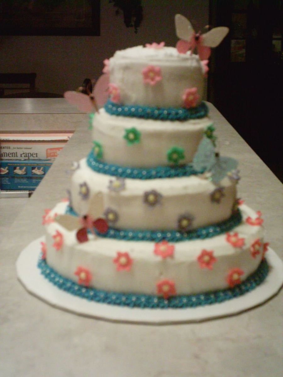 Fancy Flutter Cake - CakeCentral.com