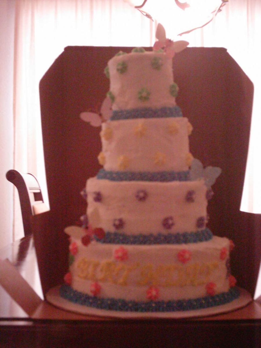 Fancy Flutter Cake - CakeCentral.com