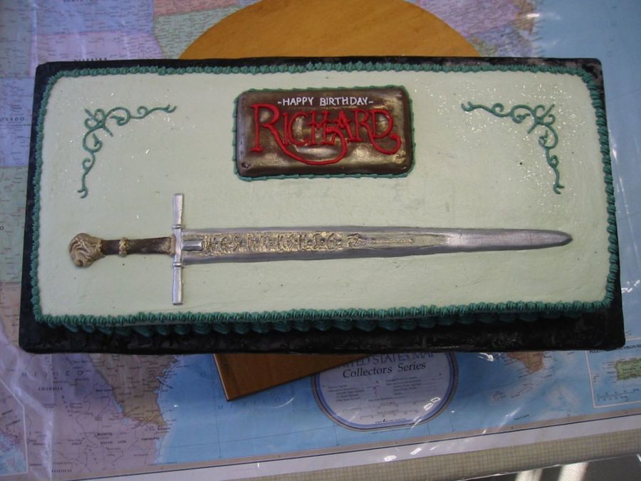Narnia Sword Birthday Cake - CakeCentral.com