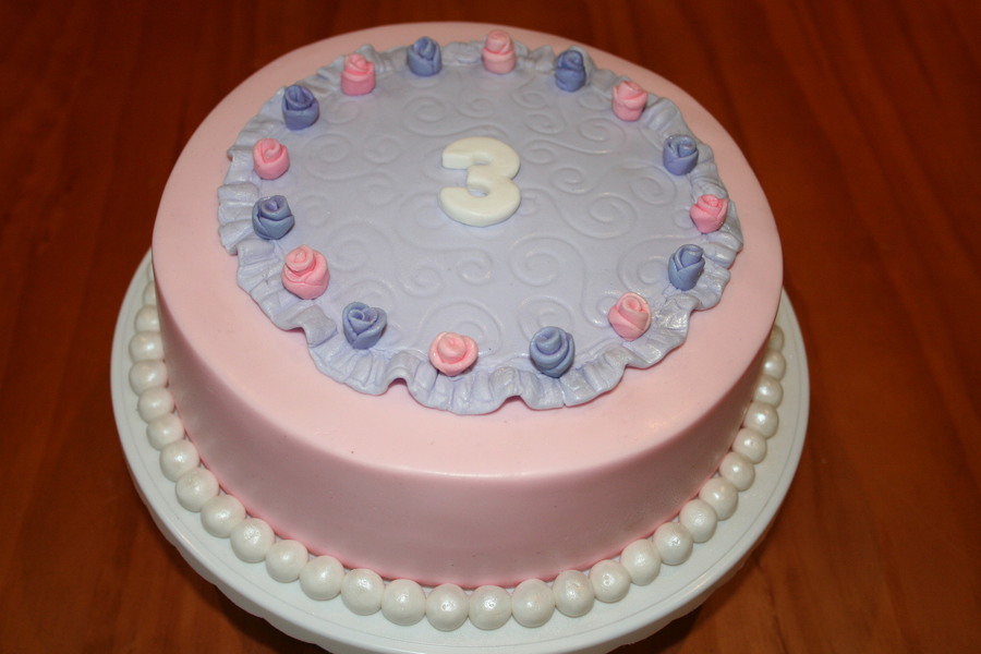 Pink Rose Birthday Cake - CakeCentral.com