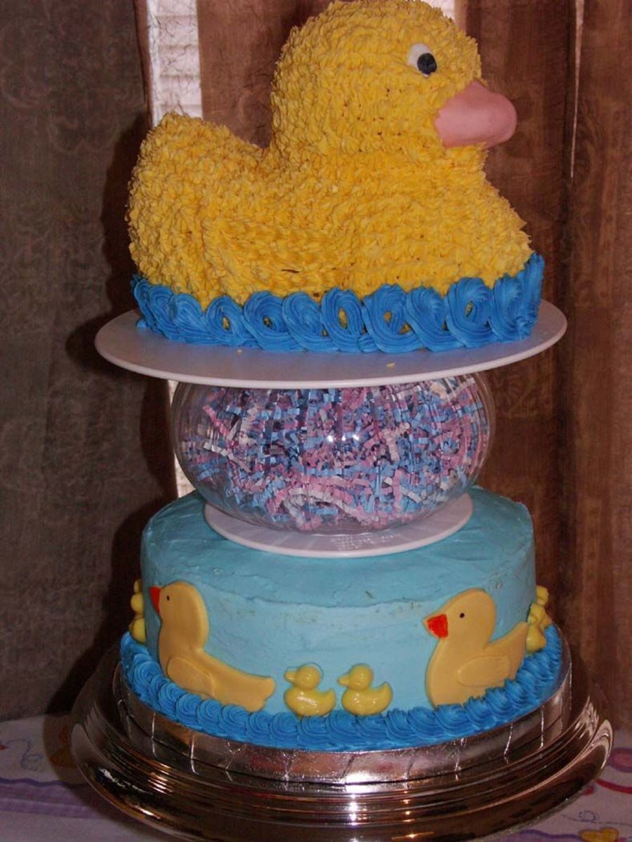 Duck Baby Shower Cake - CakeCentral.com