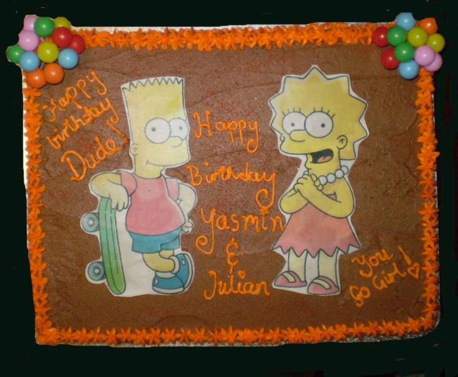 Bart And Lisa Simpson - CakeCentral.com