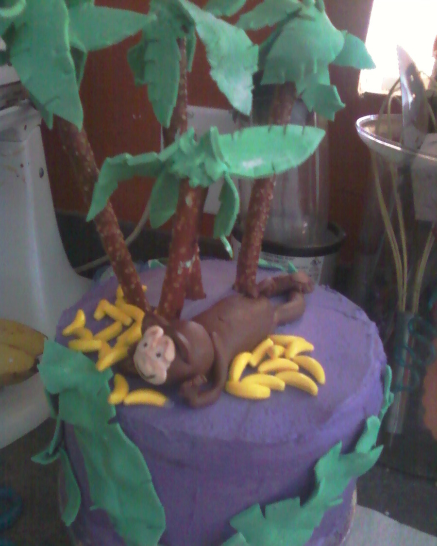 Purple Monkey Cake - CakeCentral.com
