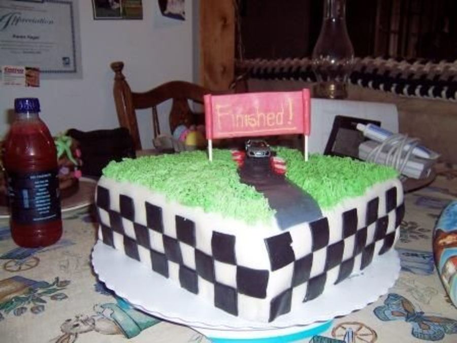Race Car Graduation Cake - CakeCentral.com