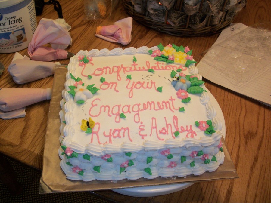 Engagement Cake - CakeCentral.com
