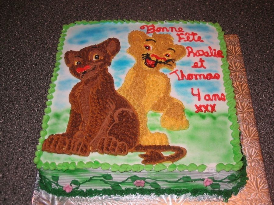 Simba Et Nala - CakeCentral.com